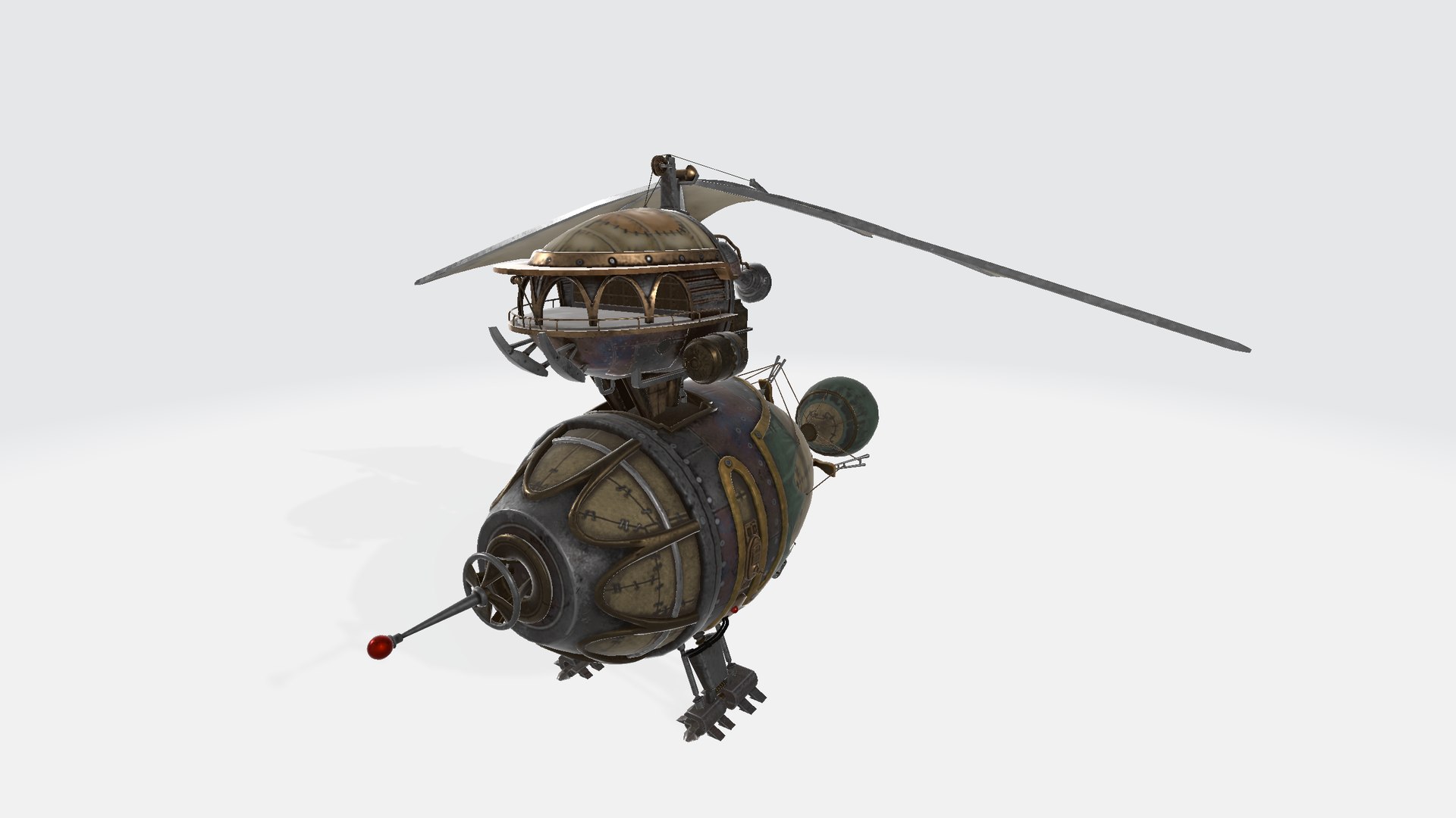 3D Steampunk Dirigible Model - TurboSquid 2321693