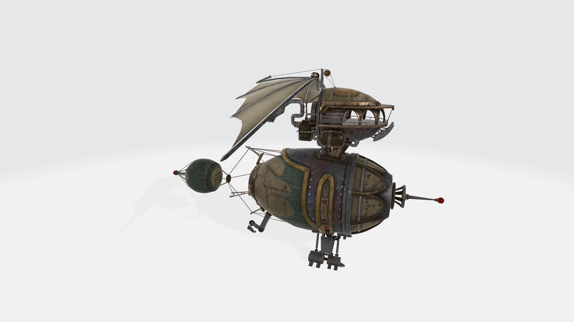 3D Steampunk Dirigible Model - TurboSquid 2321693