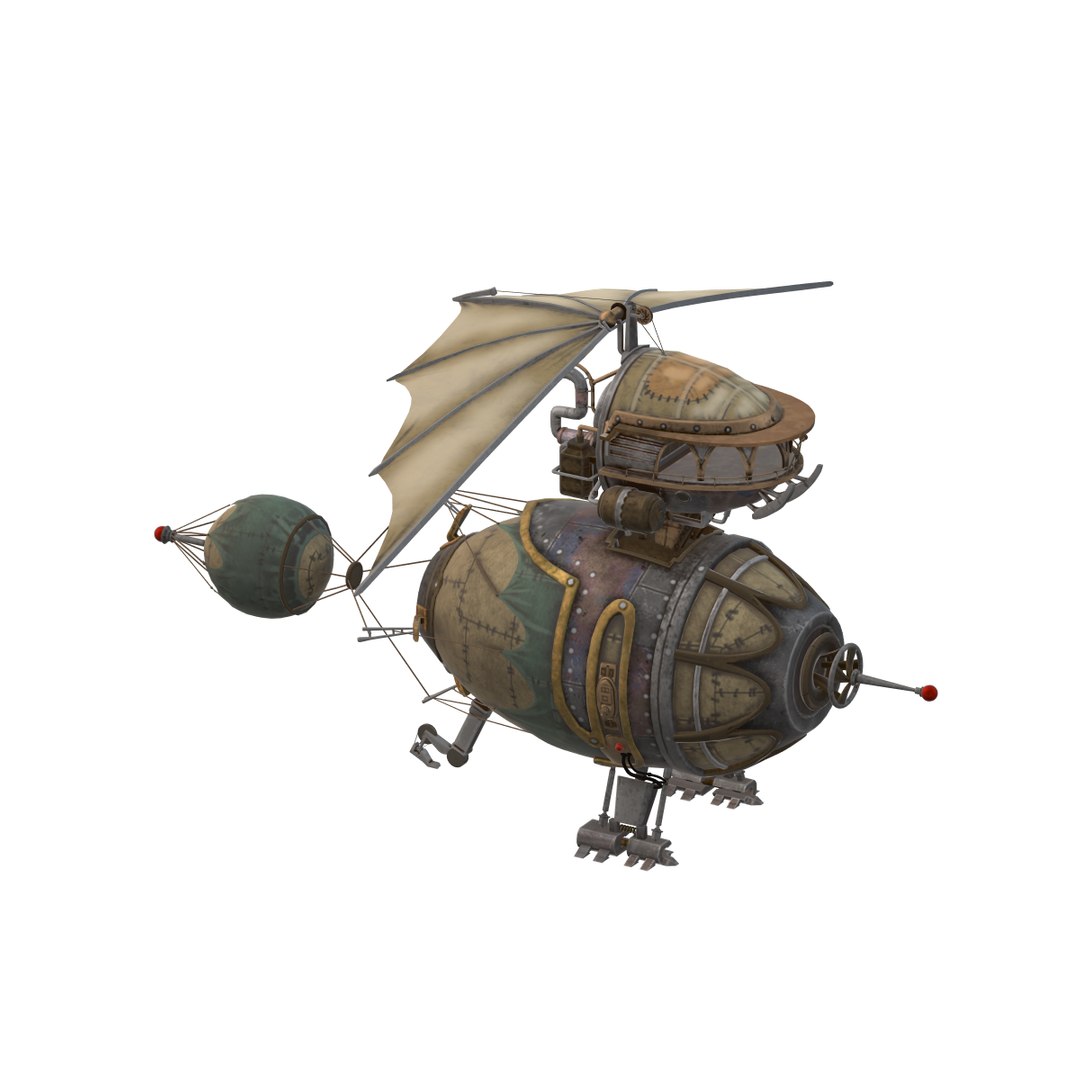 3D Steampunk Dirigible Model - TurboSquid 2321693