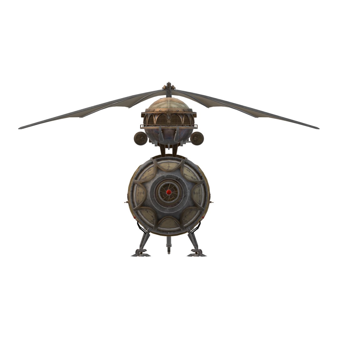 3D Steampunk Dirigible Model - TurboSquid 2321693