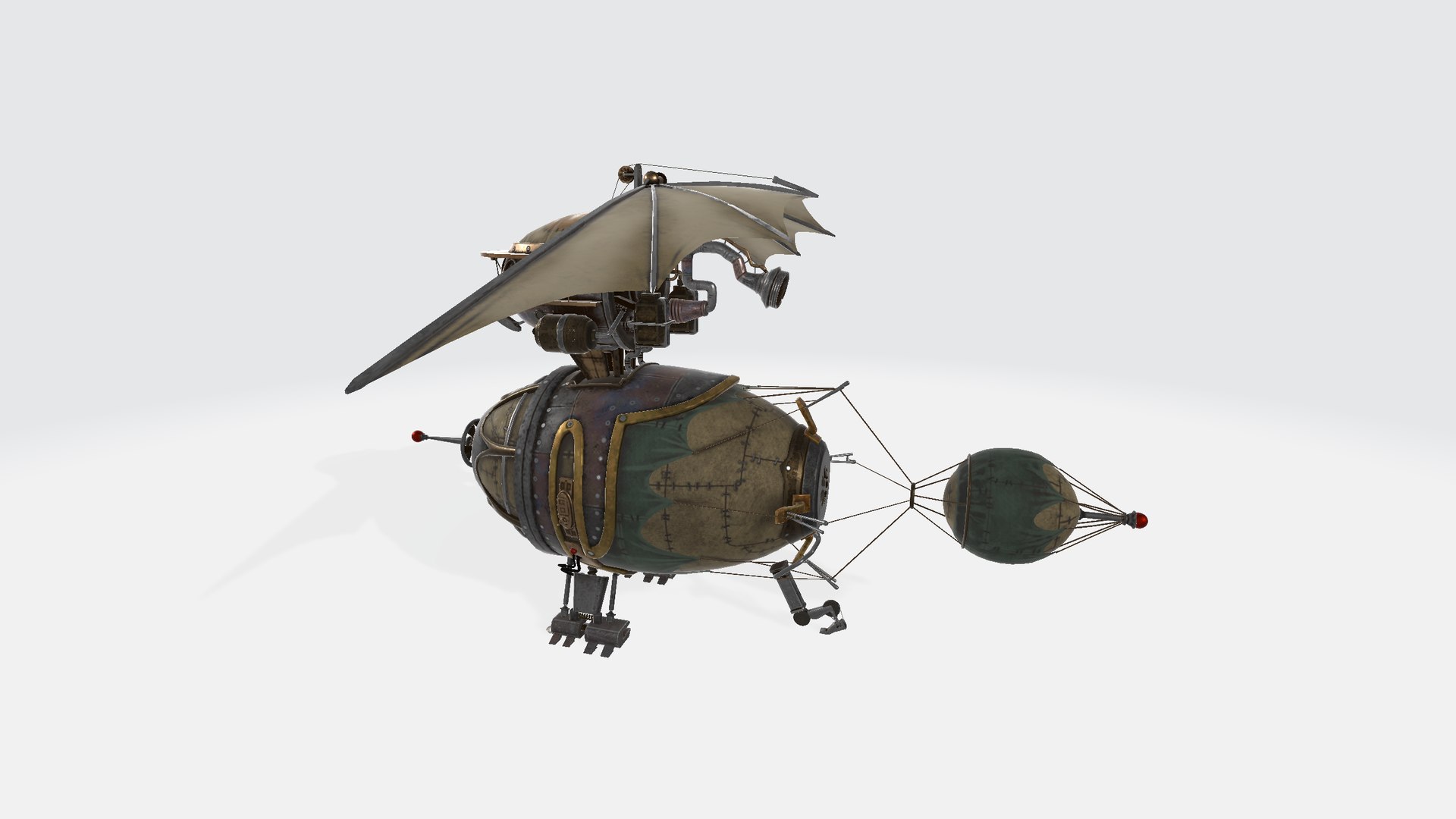 3D Steampunk Dirigible Model - TurboSquid 2321693