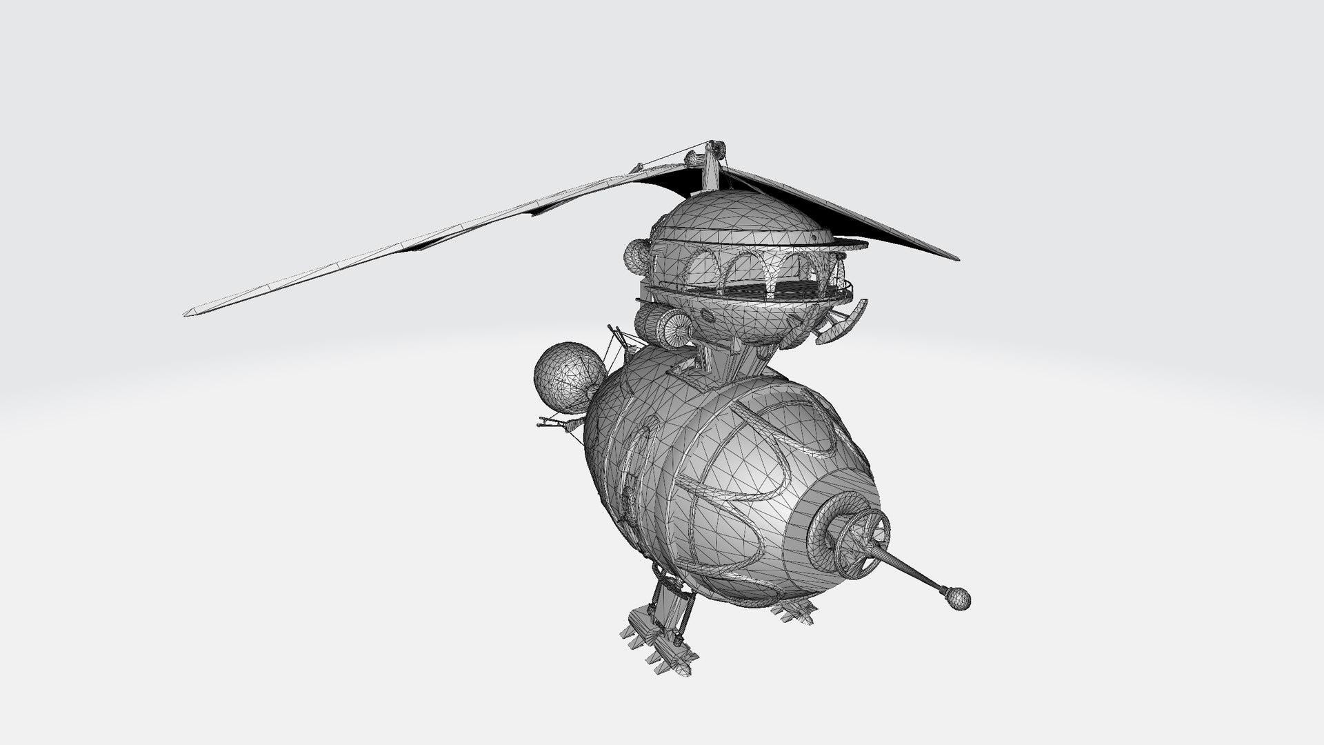 3D Steampunk Dirigible Model - TurboSquid 2321693
