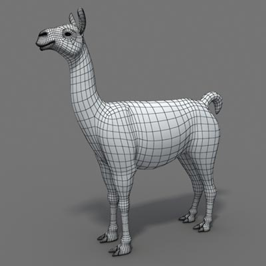 3dsmax llama animals peru