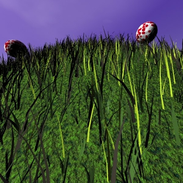 alien grassy hill grass 3d 3ds