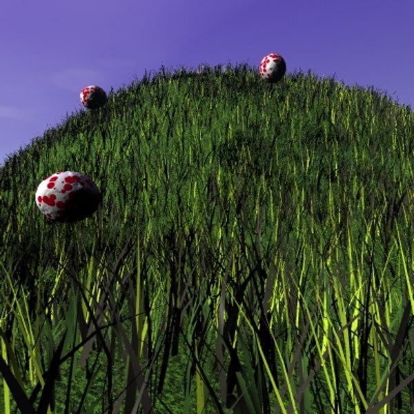 alien grassy hill grass 3d 3ds