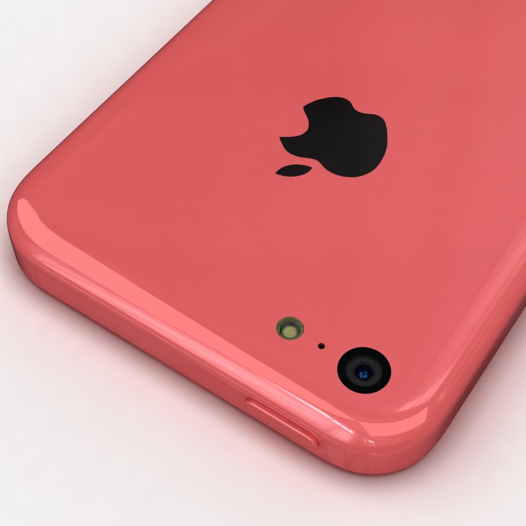 apple iphone 5c pink 3d model