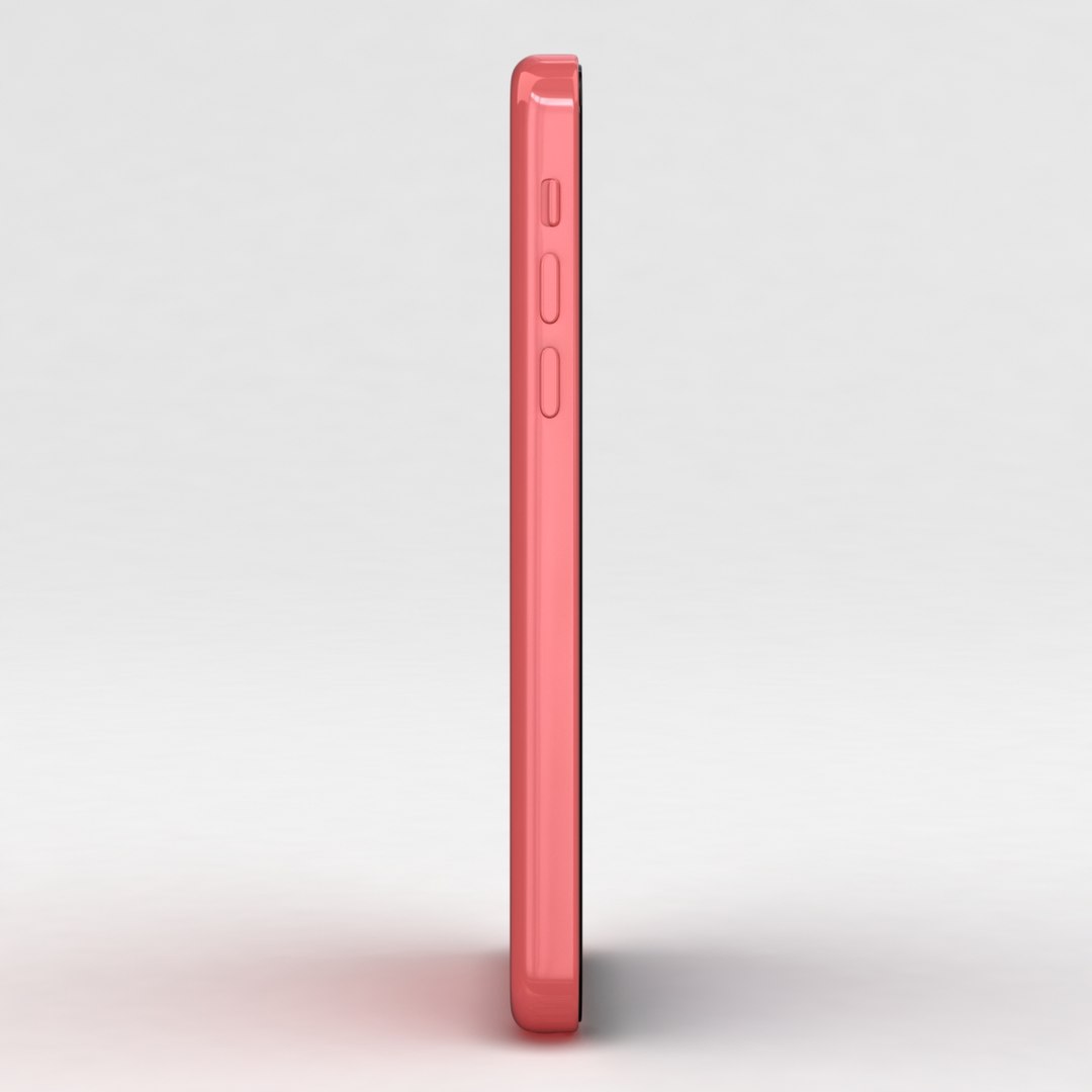 apple iphone 5c pink 3d model