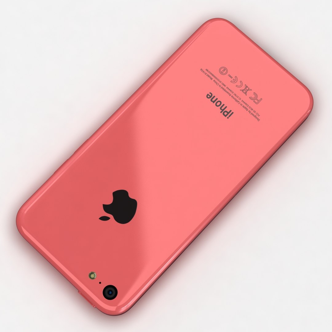 apple iphone 5c pink 3d model