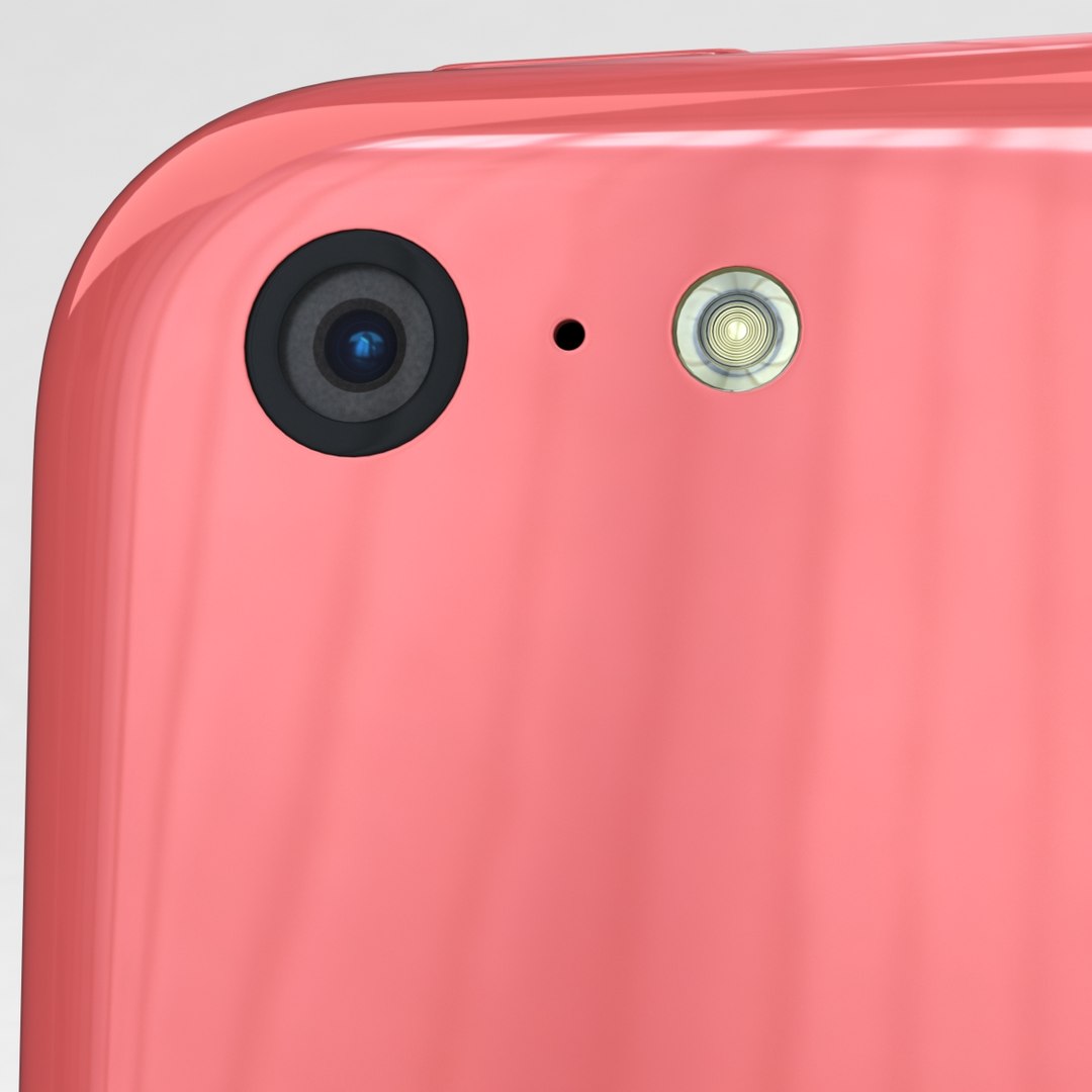 apple iphone 5c pink 3d model