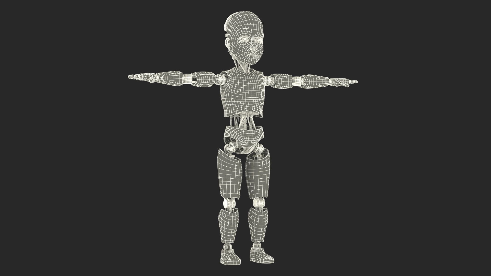Humanoid Cyborg Child Rigged Model - TurboSquid 2376317