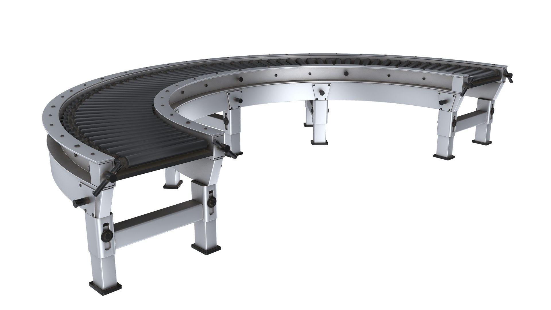 Curved Roller Conveyor 3D Model - TurboSquid 2249017