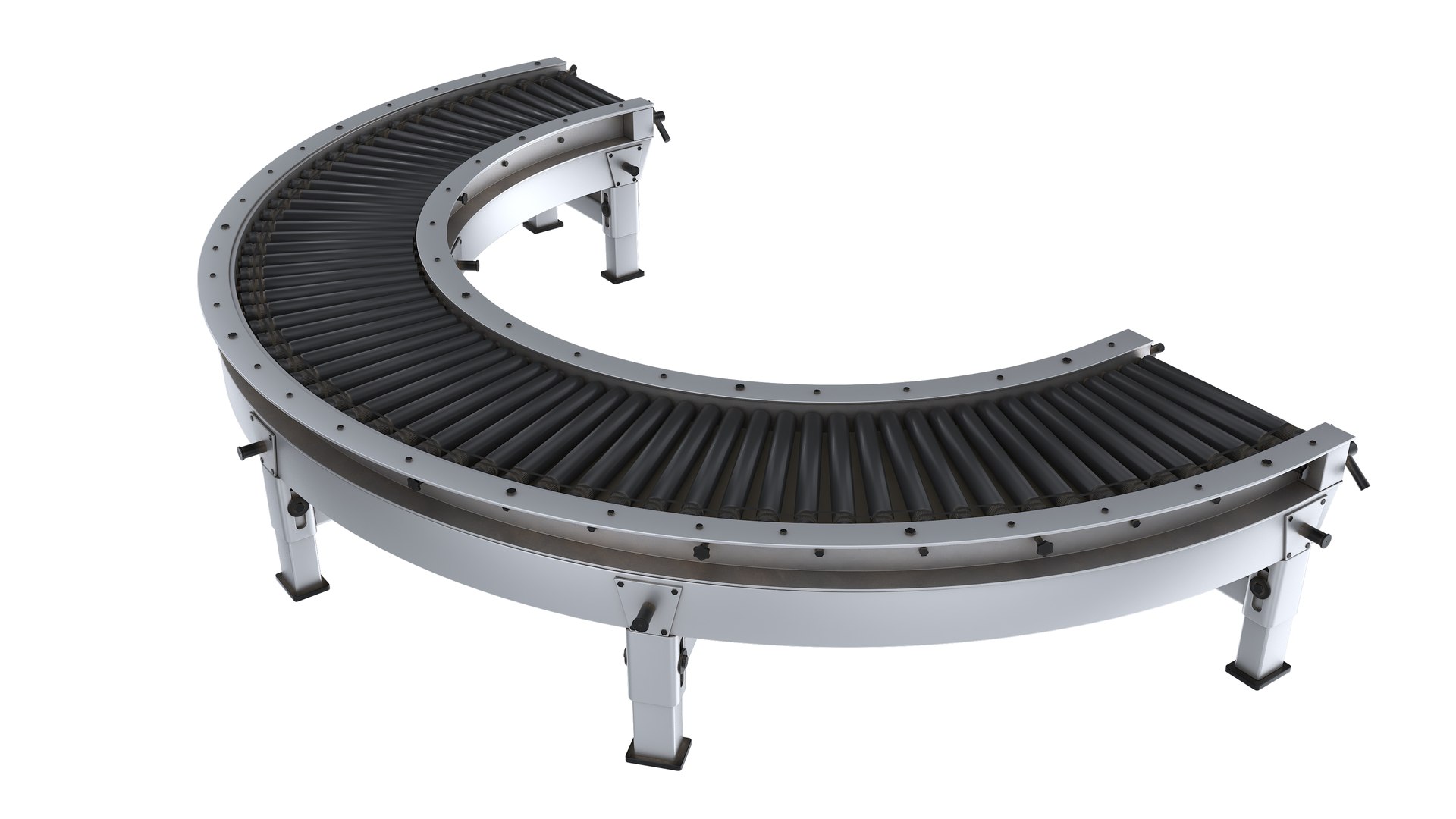 Curved Roller Conveyor 3D Model - TurboSquid 2249017