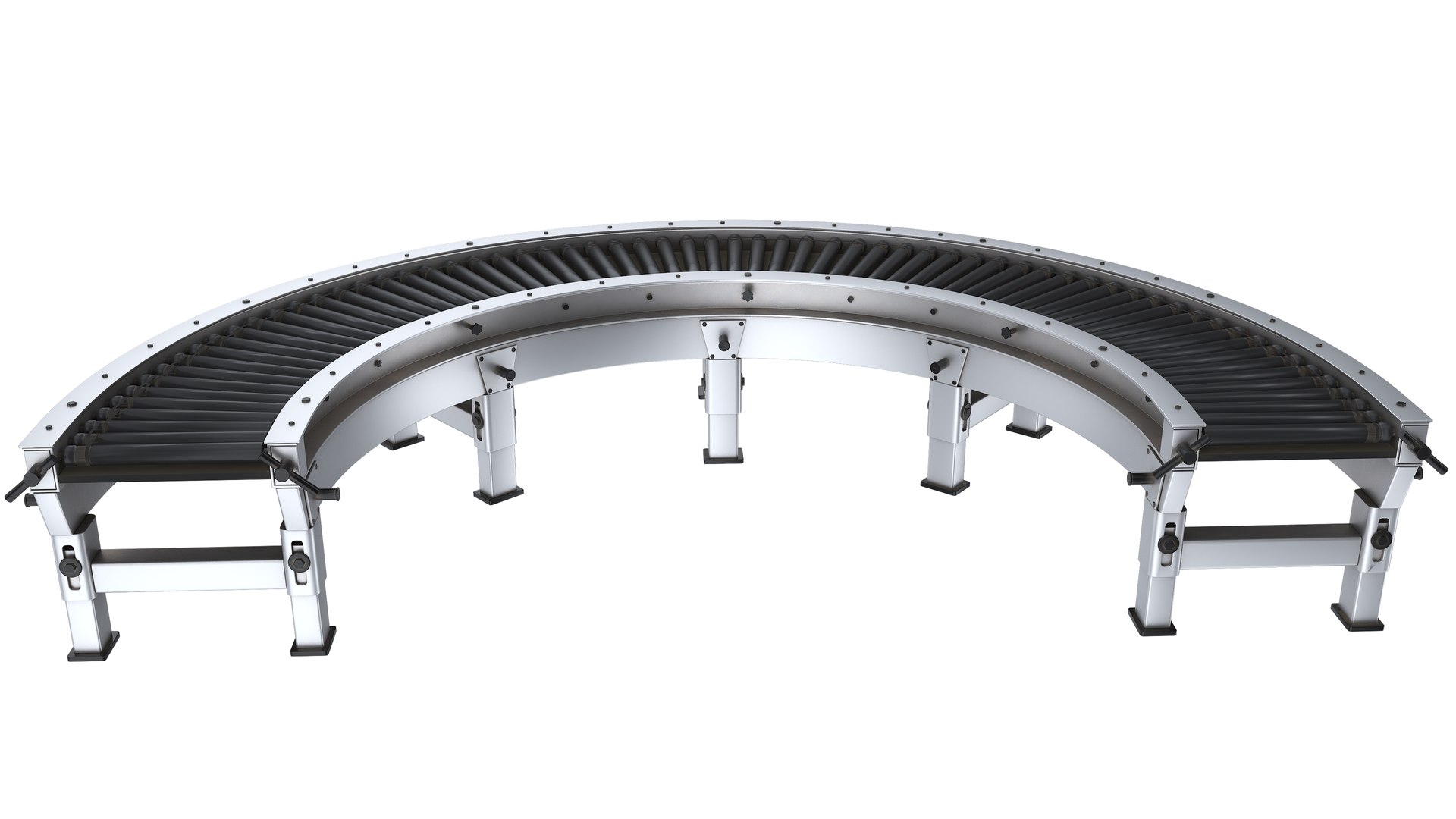 Curved Roller Conveyor 3D Model - TurboSquid 2249017