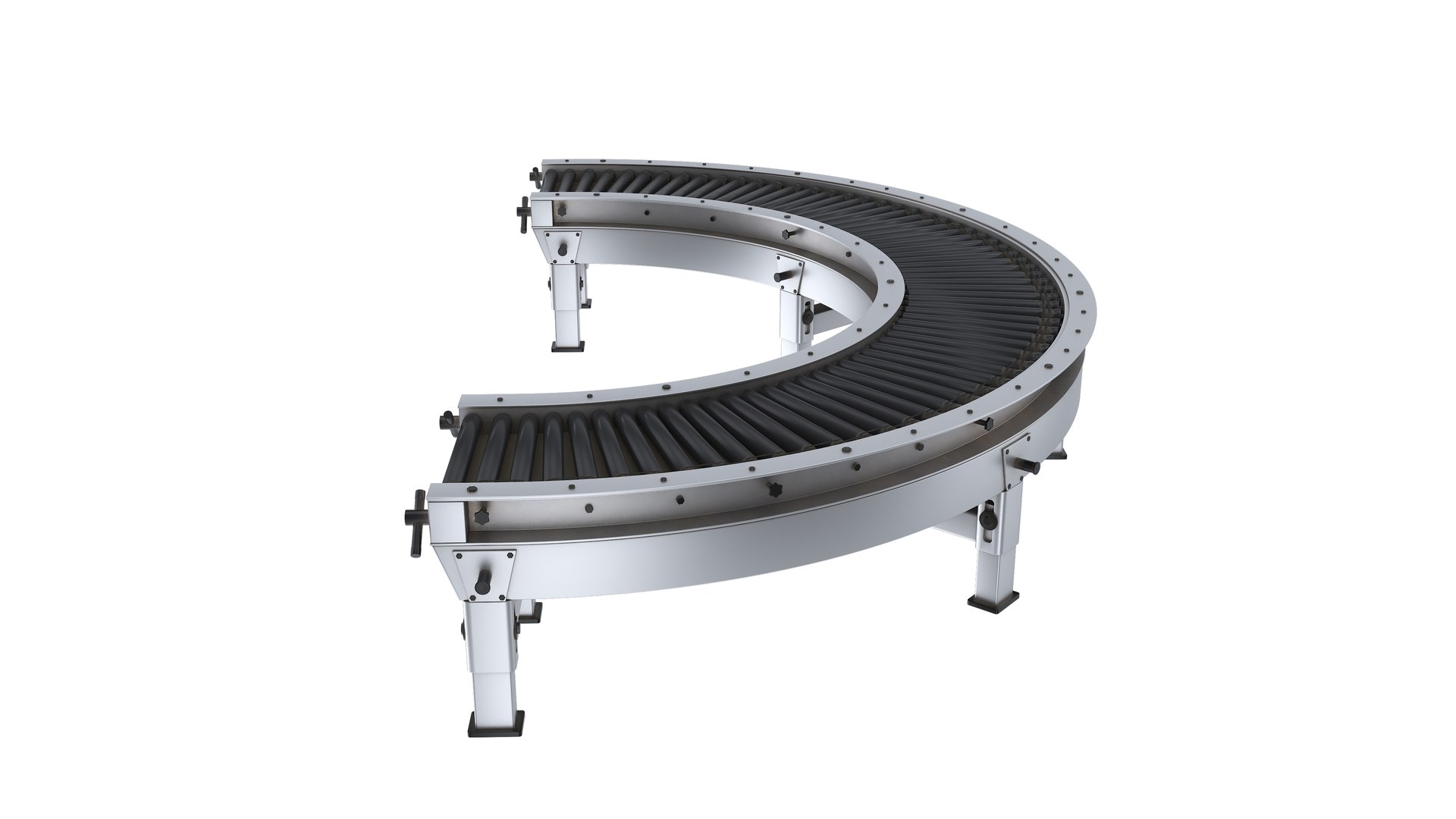 Curved Roller Conveyor 3D Model - TurboSquid 2249017