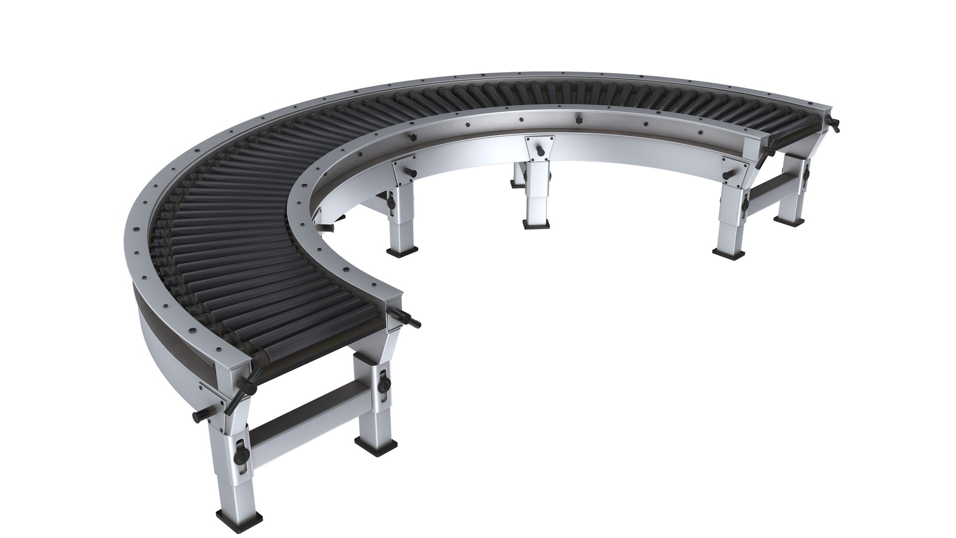 Curved Roller Conveyor 3D Model - TurboSquid 2249017