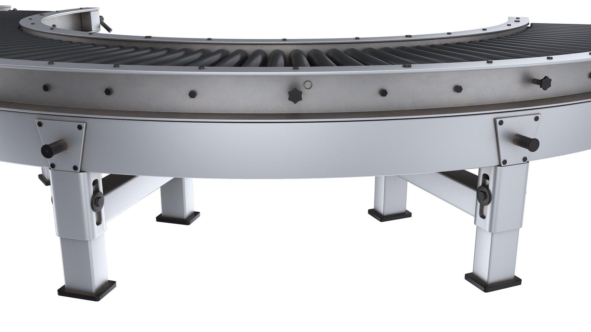 Curved Roller Conveyor 3D Model - TurboSquid 2249017