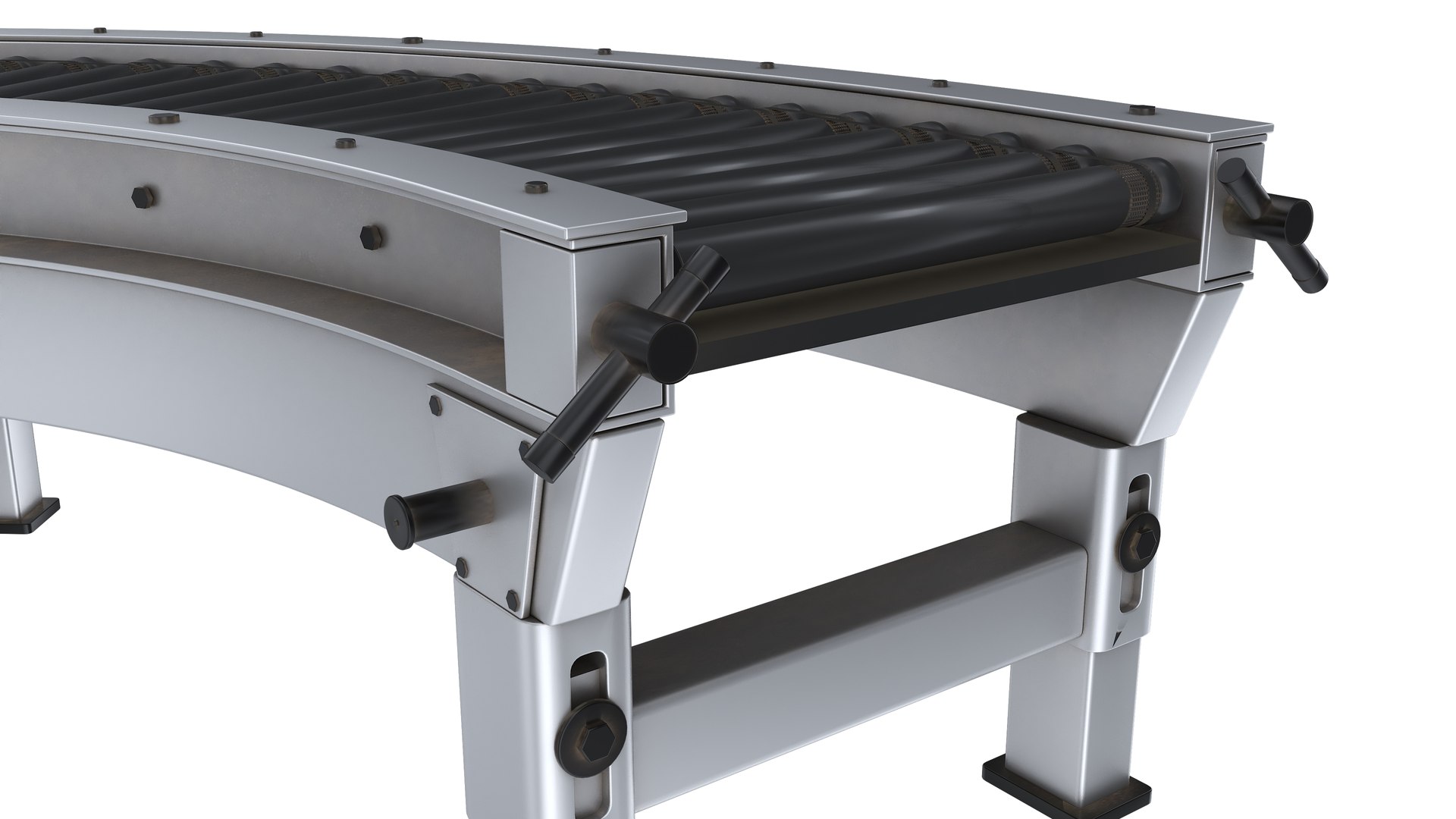 Curved Roller Conveyor 3D Model - TurboSquid 2249017
