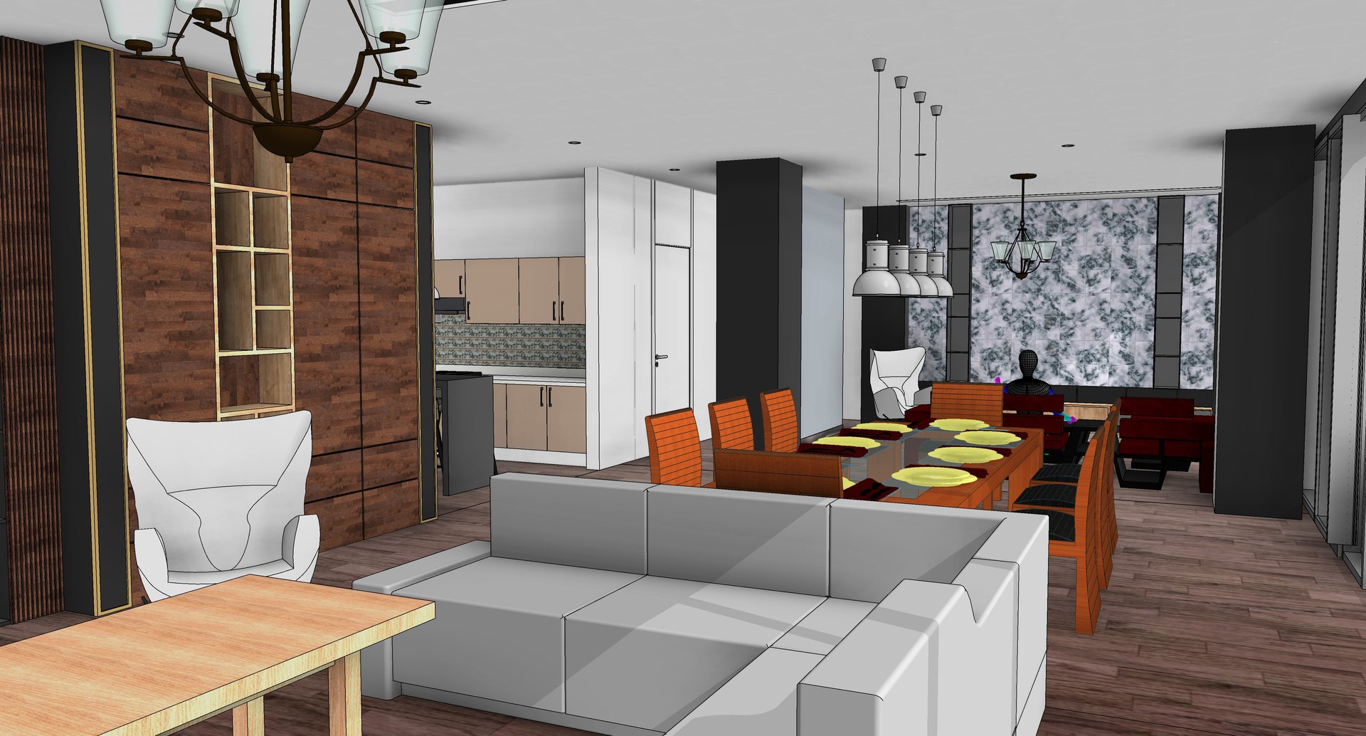 Modern Luxury Apartment Interior Revit Design 3D Model - TurboSquid 2204591