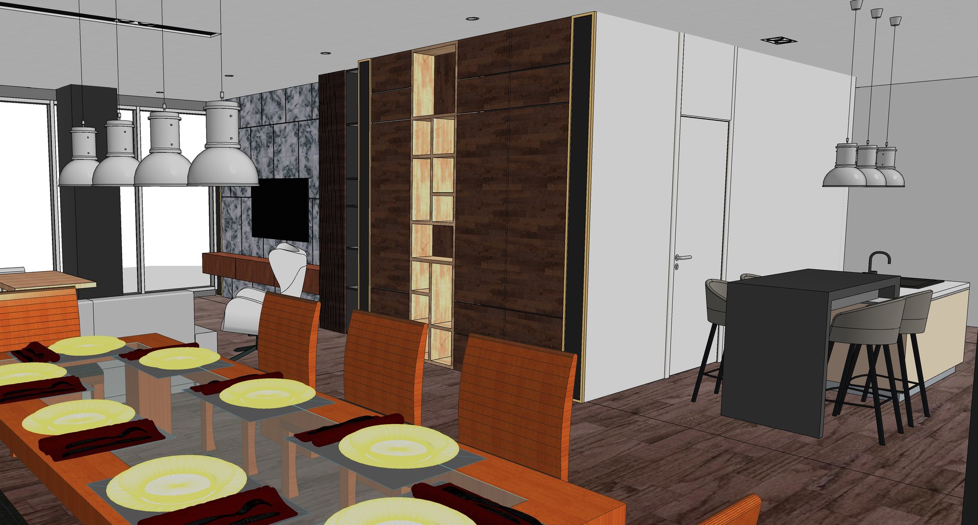 Modern Luxury Apartment Interior Revit Design 3D Model - TurboSquid 2204591