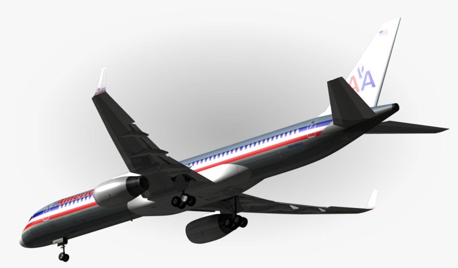 3dsmax Boeing 757-200 American Airlines