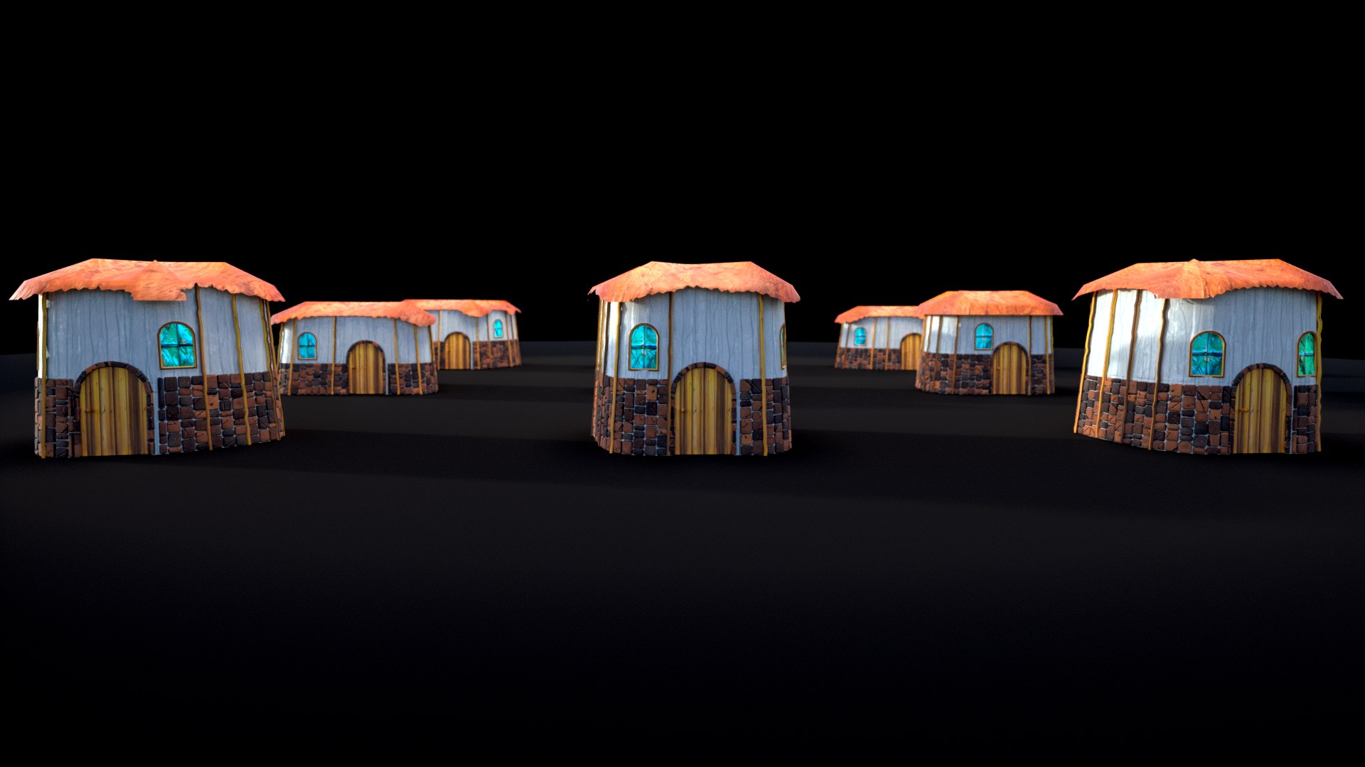 9 House Pack Stylized Game Asset Model - TurboSquid 2112627