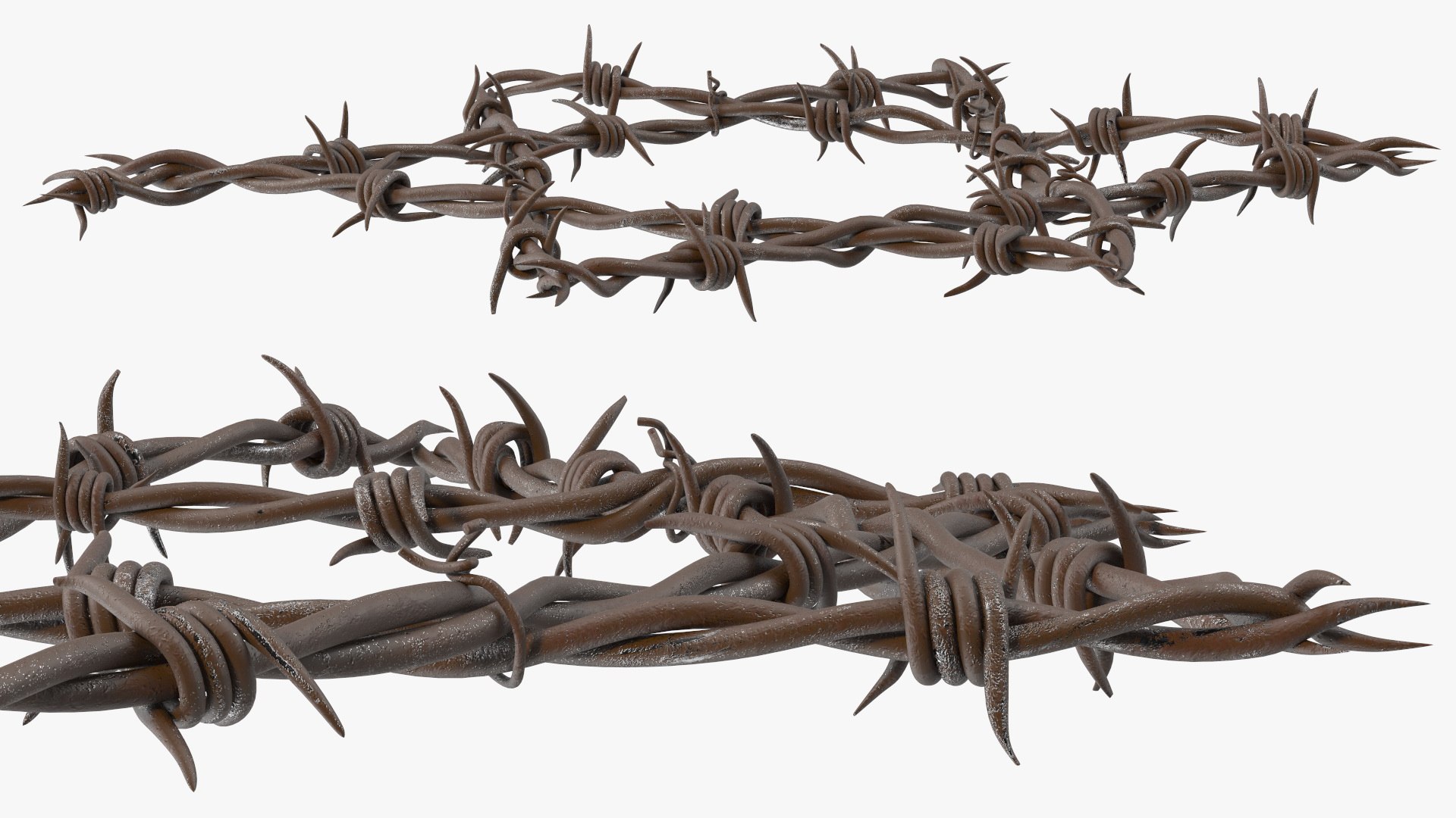 3D Star Of David Made From Barbed Wire Rusty Model - TurboSquid 1819271