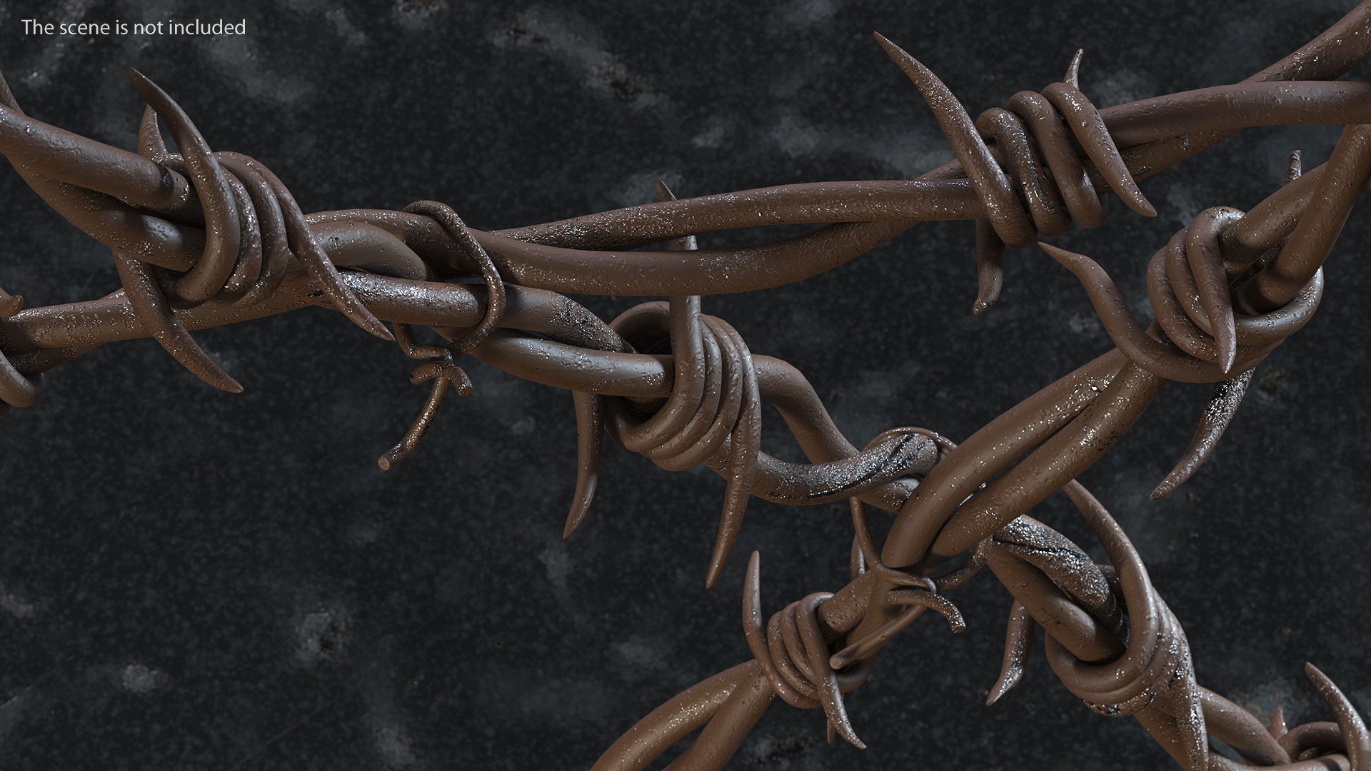 3D Star Of David Made From Barbed Wire Rusty Model - TurboSquid 1819271