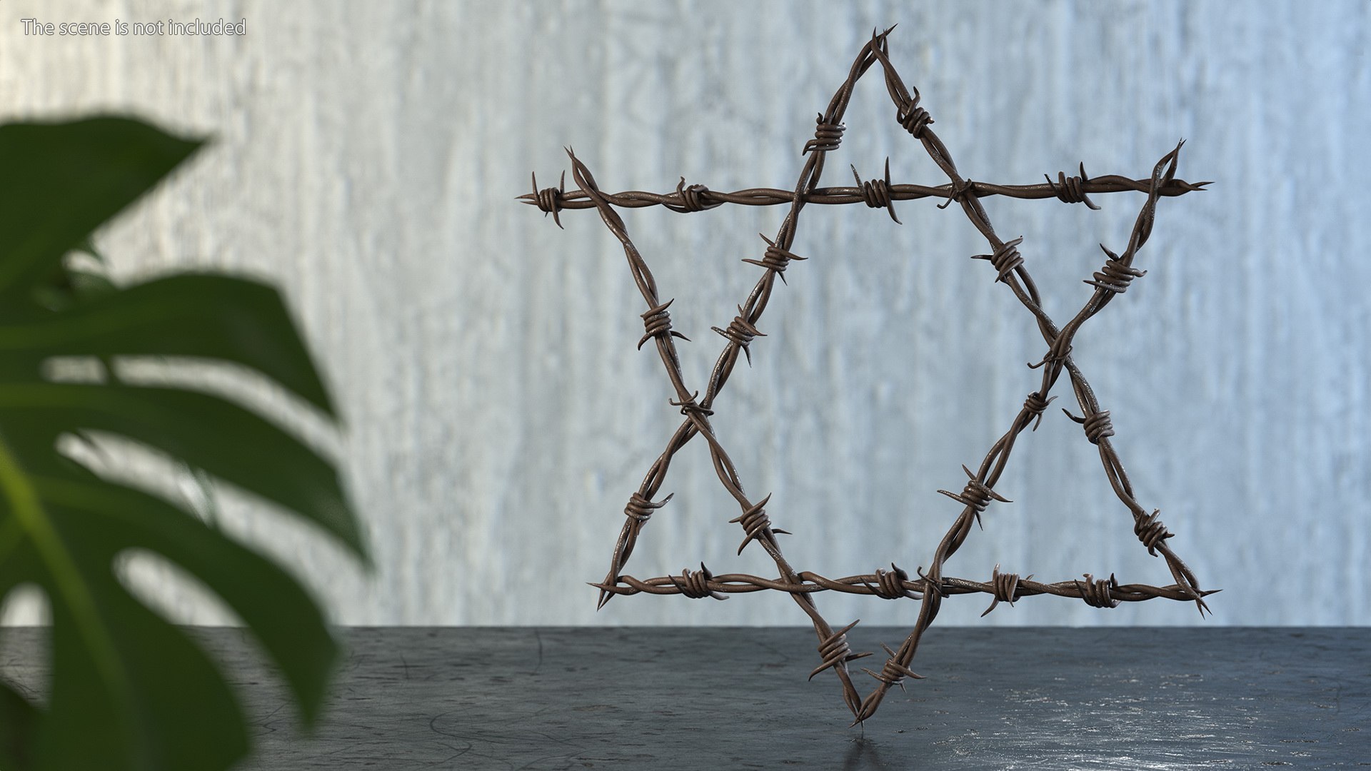 3D Star Of David Made From Barbed Wire Rusty Model - TurboSquid 1819271