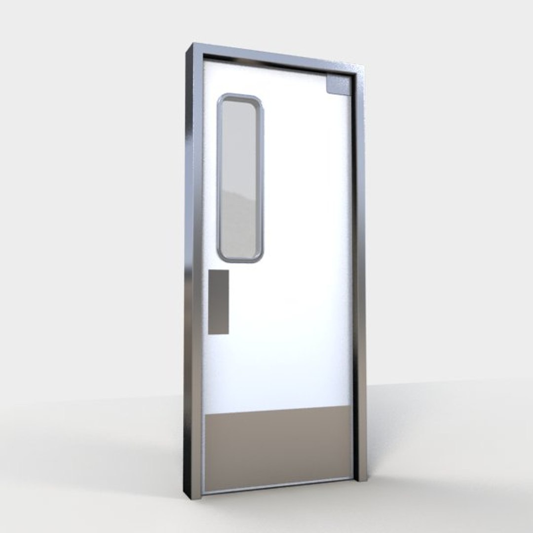 Commercial Kitchen Door 1 3d X