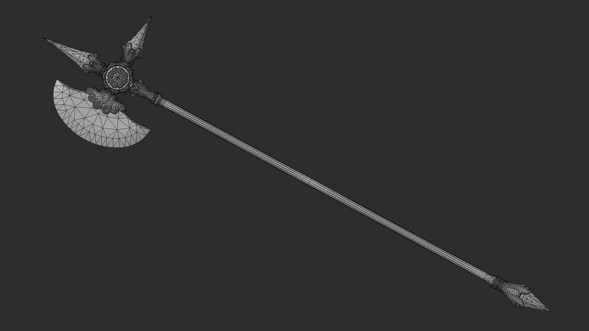 Pbr Fantasy Halberd Kite 3D Model - TurboSquid 1541914