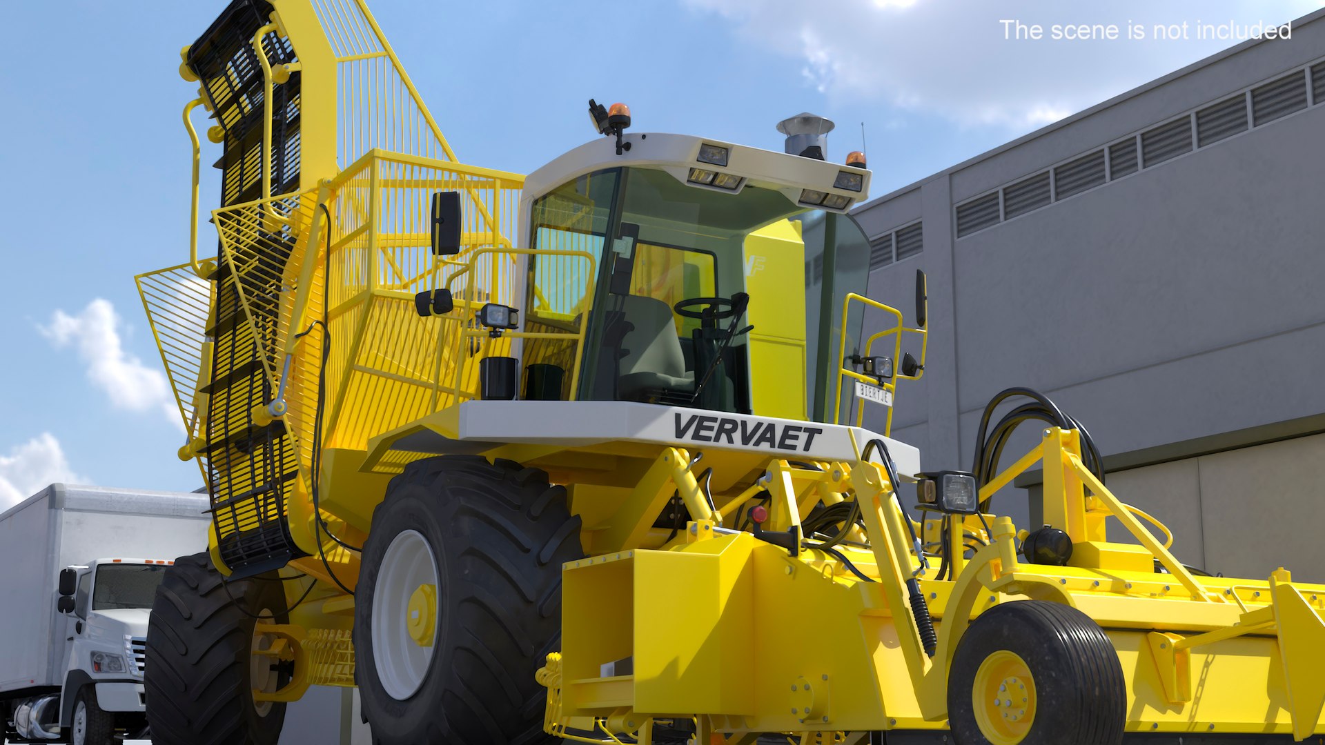 Agricultural Beet Harvester Machine Vervaet 17T Yellow Rigged 3D Model ...