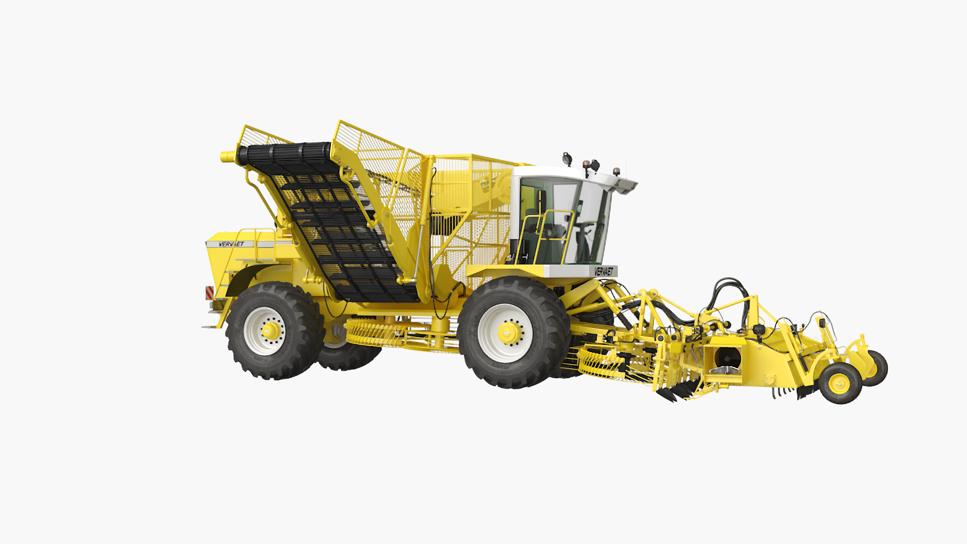 Agricultural Beet Harvester Machine Vervaet 17T Yellow Rigged 3D Model ...
