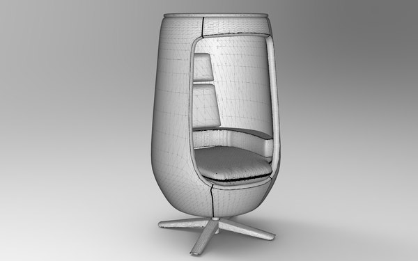 3D Capsule Lounge Chair - TurboSquid 2009066