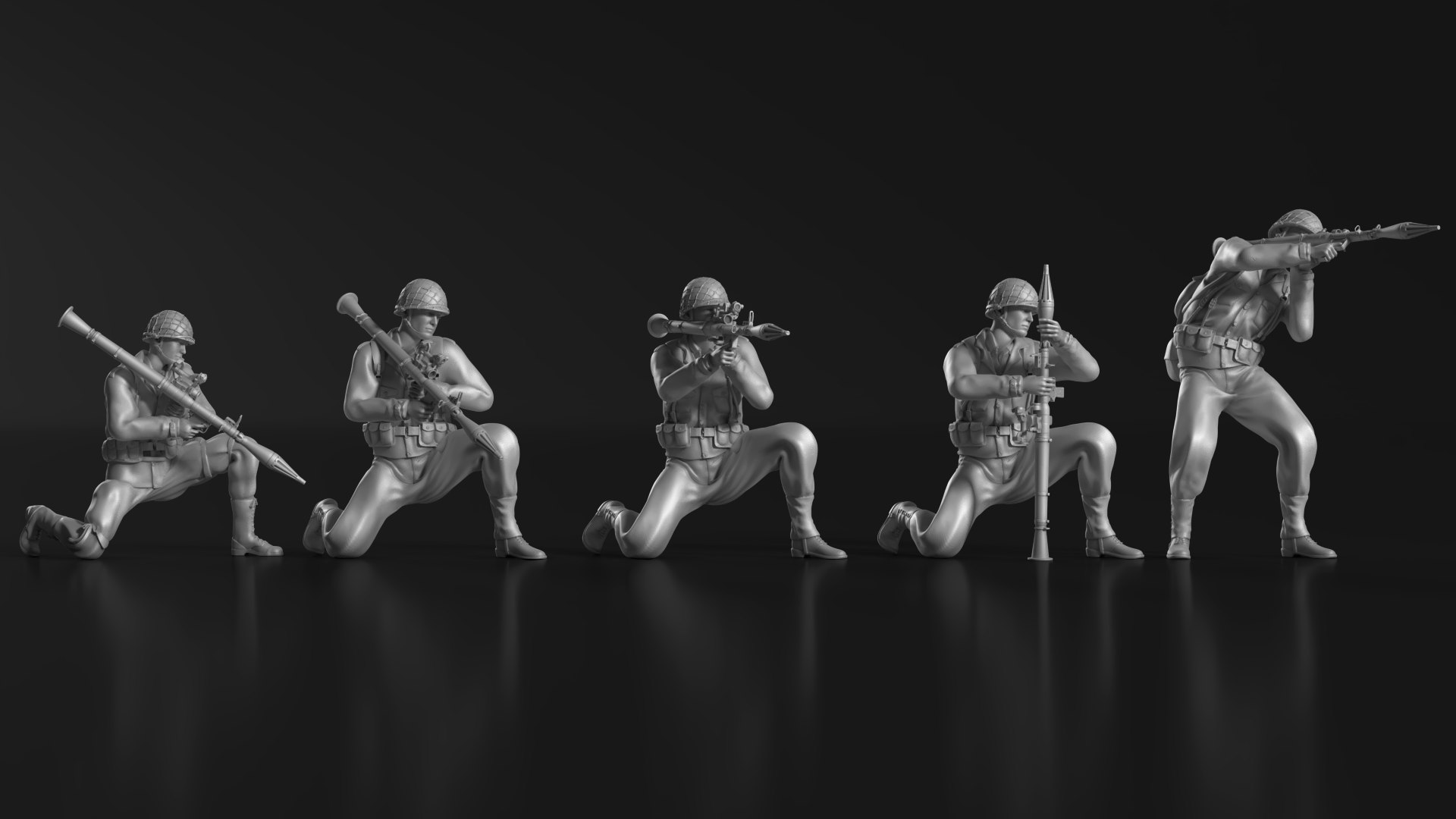 WWII Soldier Set 08 3D Model - TurboSquid 2148915