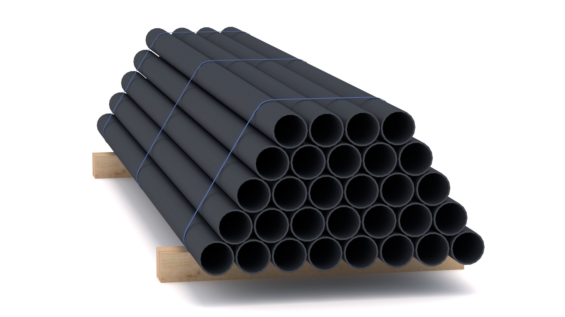 PVC Pipe With Pallet 3D Model - TurboSquid 1719417