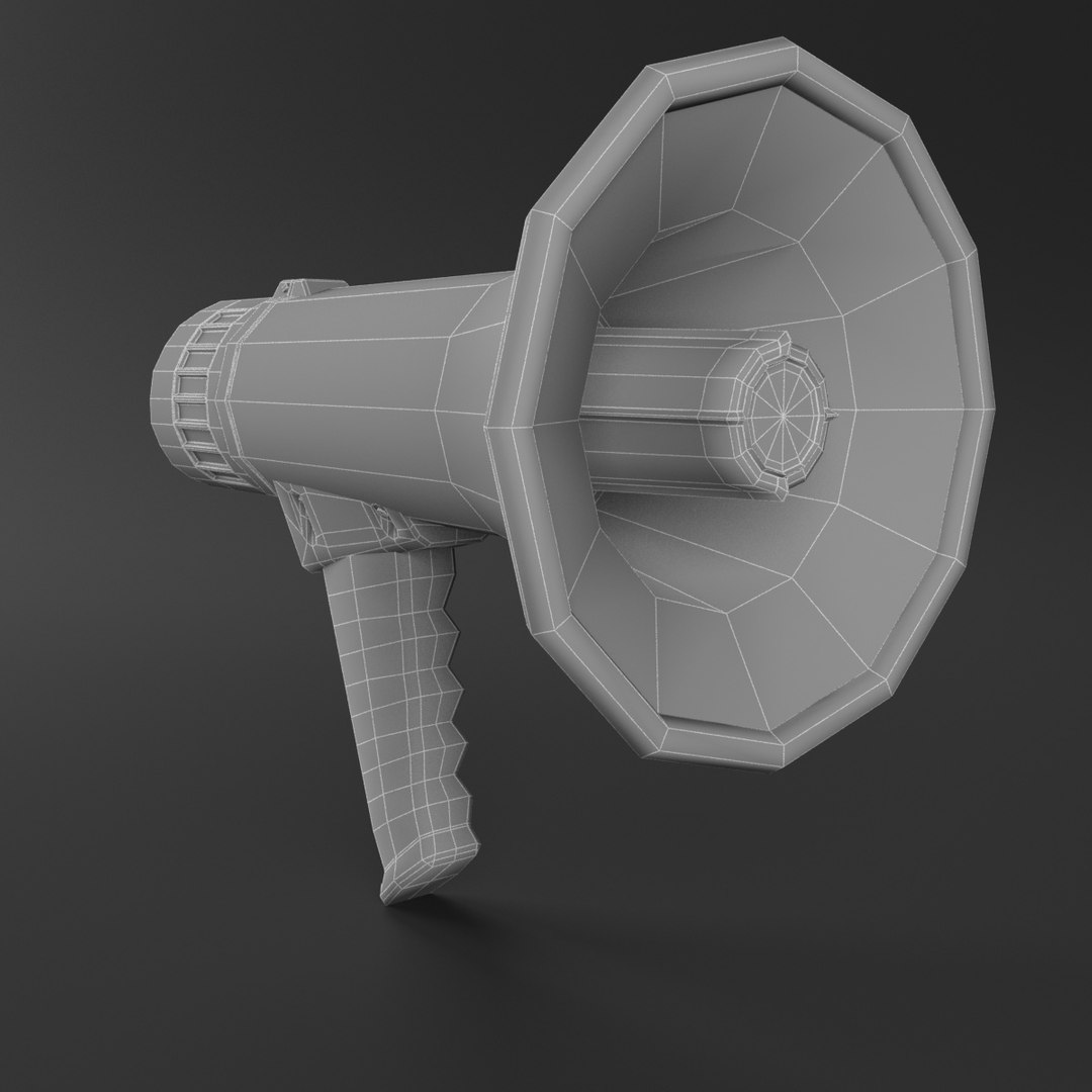 3ds max megaphone