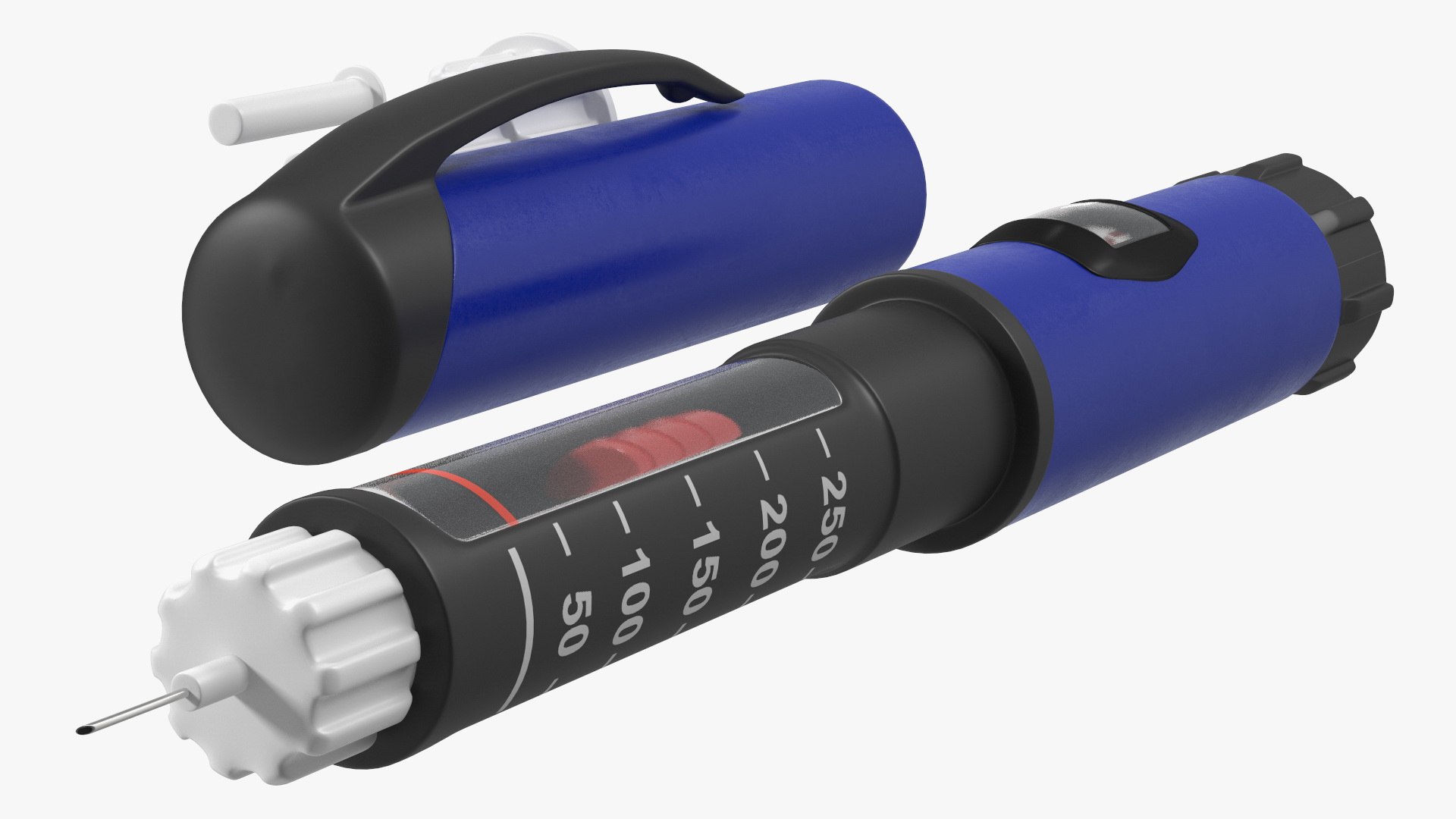 3D Model Smart Insulin Pen 250ml Blue - TurboSquid 2089600