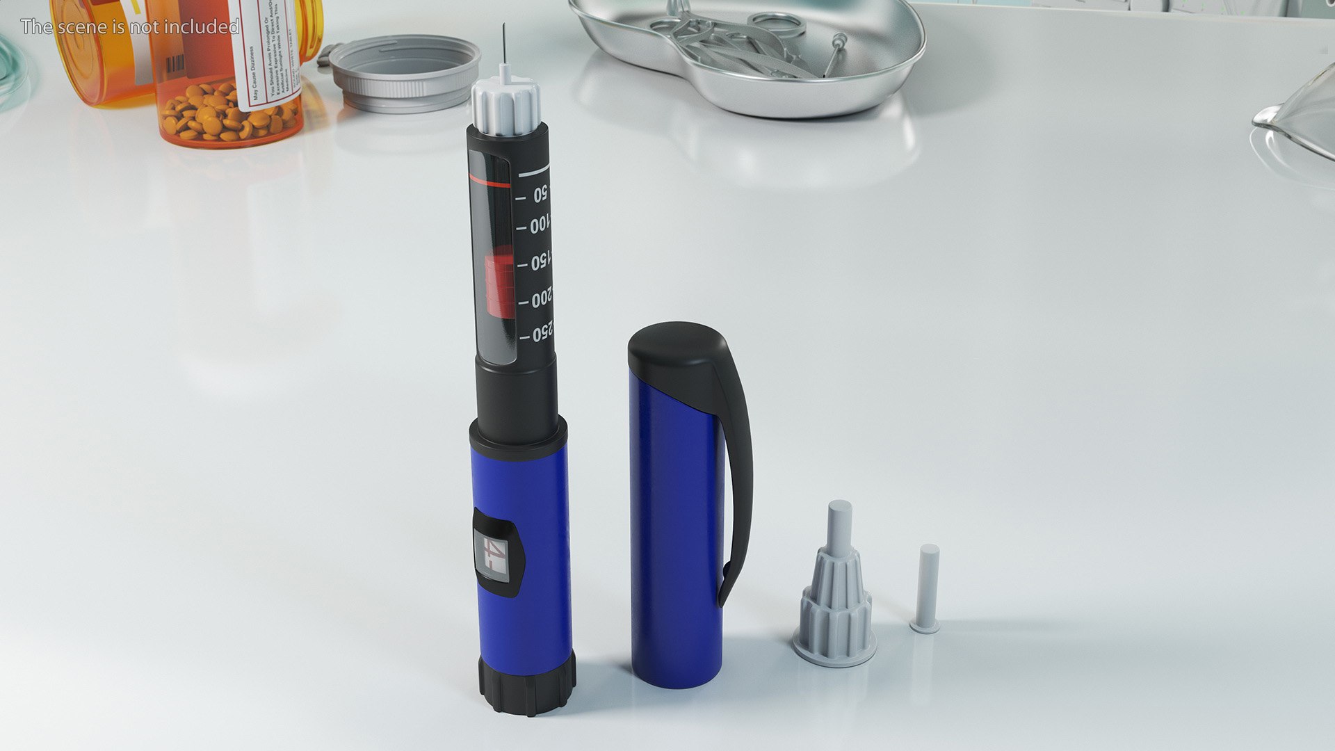 3D Model Smart Insulin Pen 250ml Blue - TurboSquid 2089600