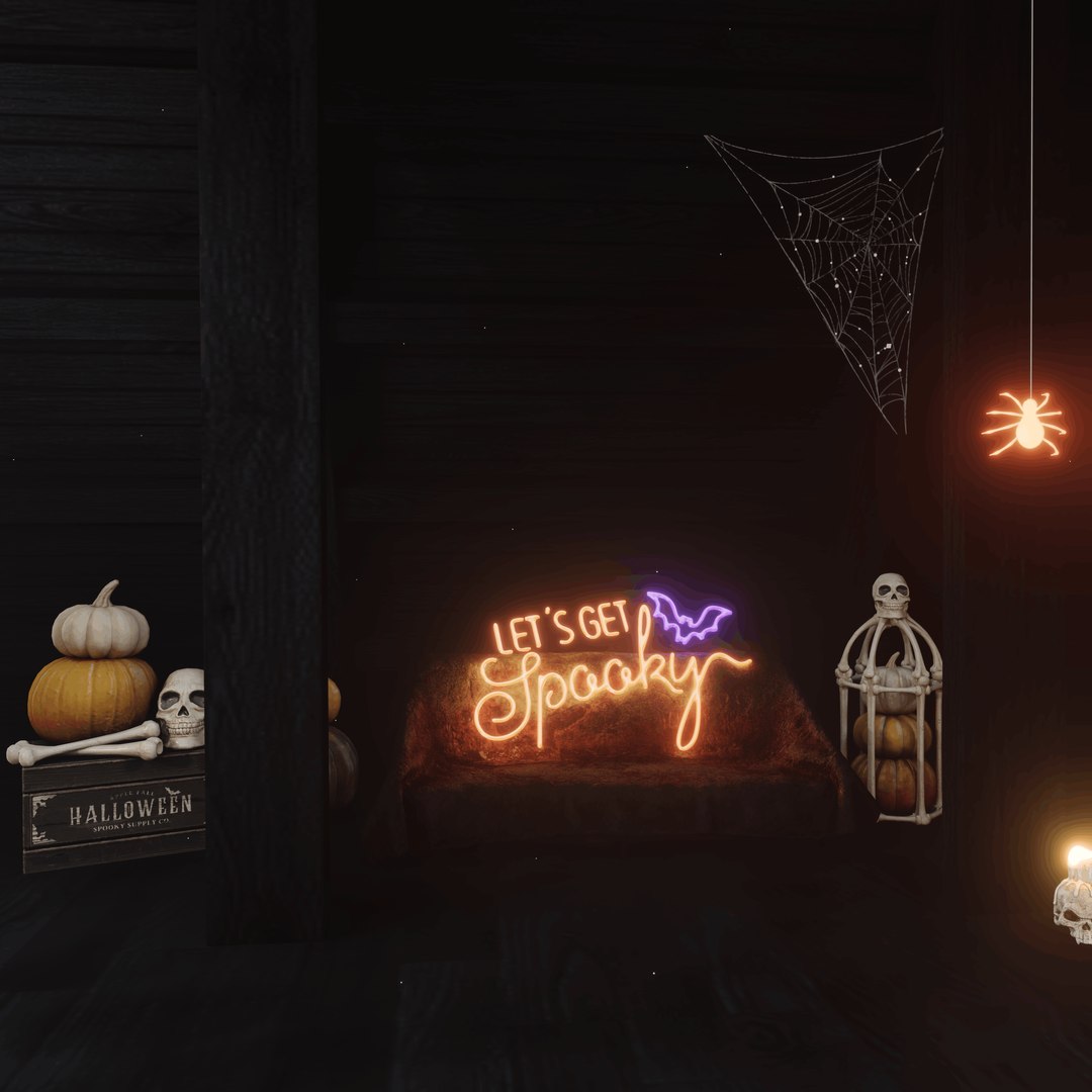3D Halloween Blender Scene - TurboSquid 2260040