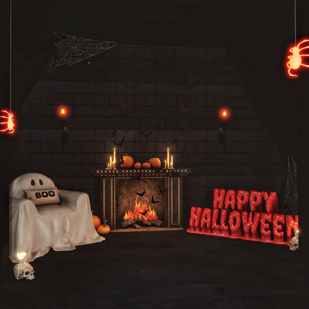 3D Halloween Blender Scene - TurboSquid 2260040