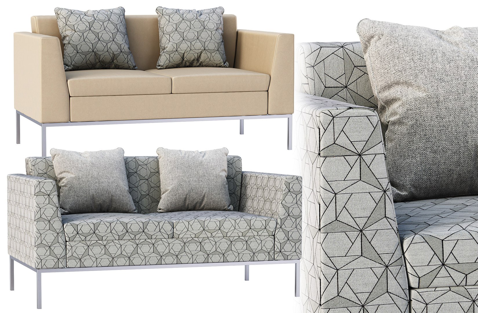 3D Double Morgan Sofa By HBF - TurboSquid 2052750