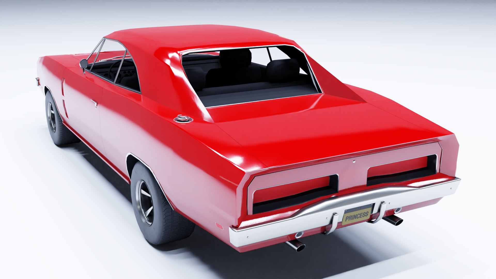 3D Model 1960s Muscle Car - Interior And Exterior - TurboSquid 2240060
