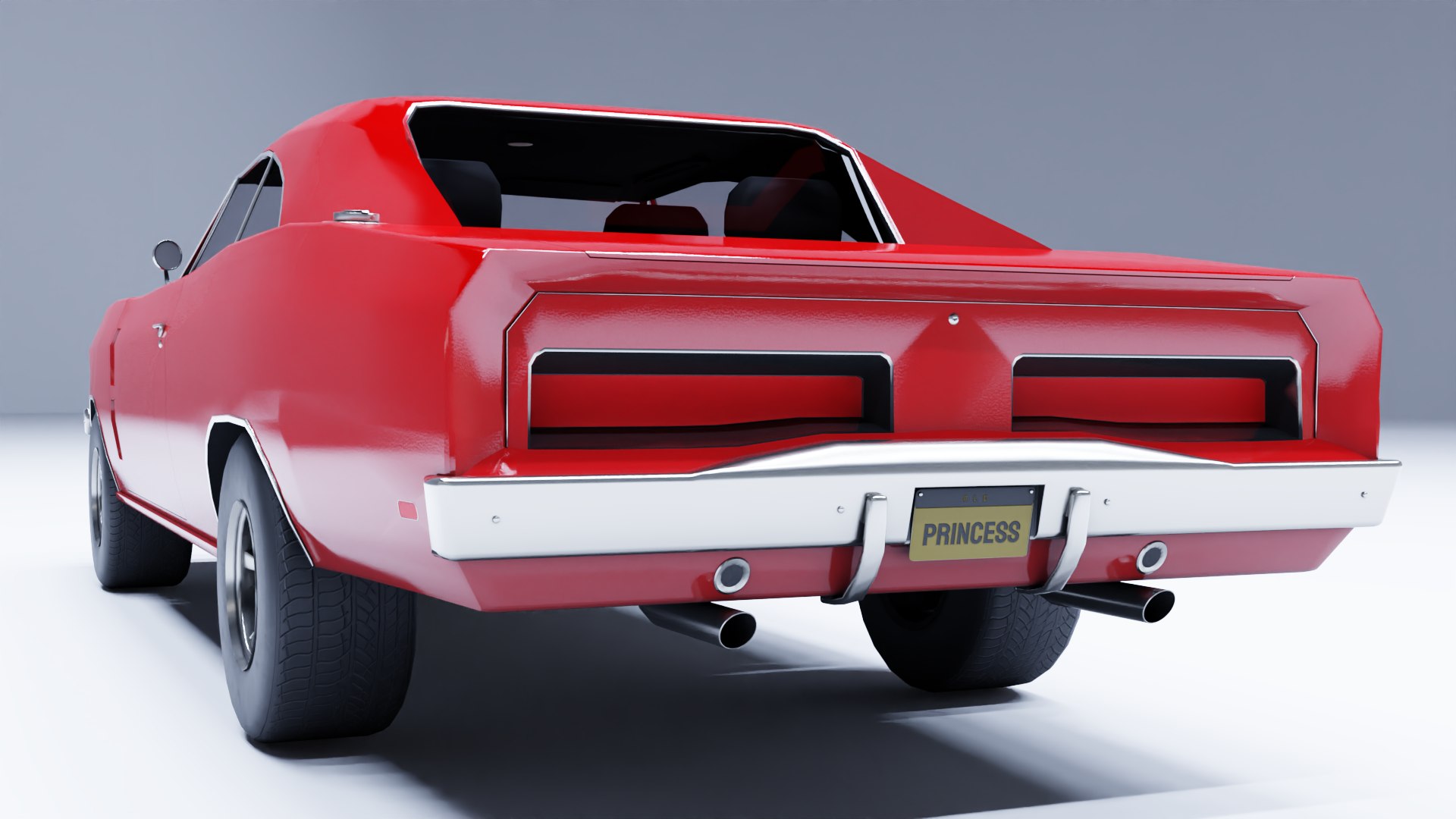 3D Model 1960s Muscle Car - Interior And Exterior - TurboSquid 2240060