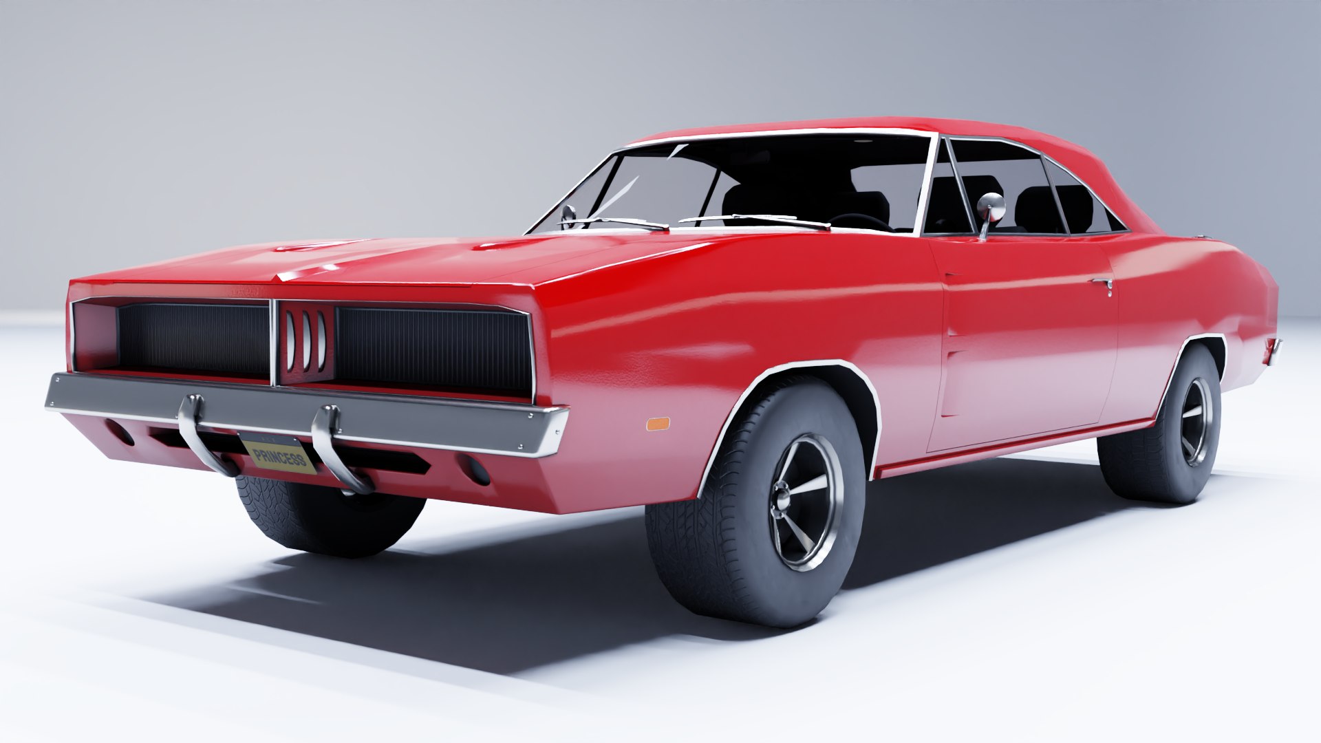 3D Model 1960s Muscle Car - Interior And Exterior - TurboSquid 2240060