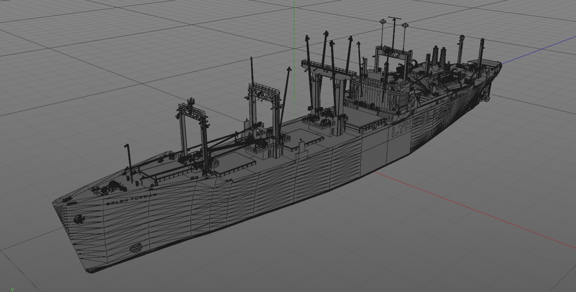 3D Cargo Ship Solon Turman Vessel 1961 - TurboSquid 1975046