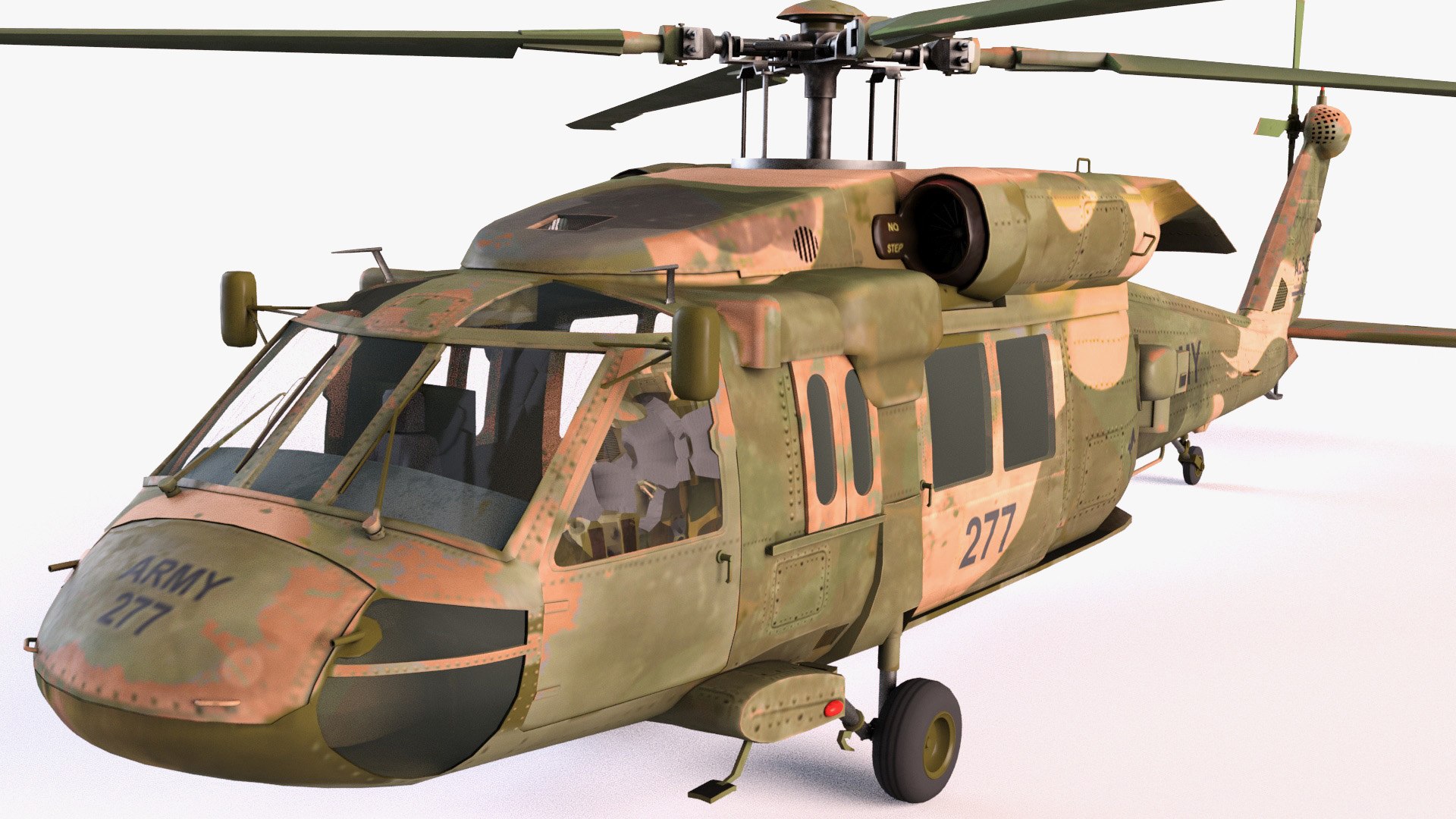 Black Hawk Helicopter ADF 3D Model - TurboSquid 1843800