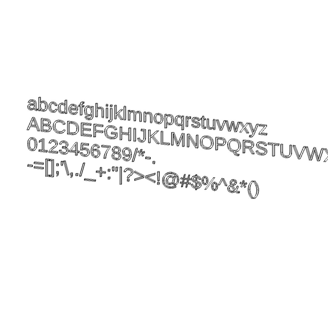 Arimo Font Cg Cad 3d 3ds