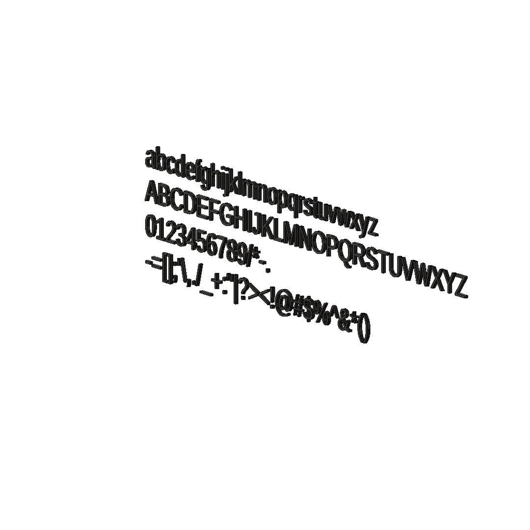 Arimo Font Cg Cad 3d 3ds