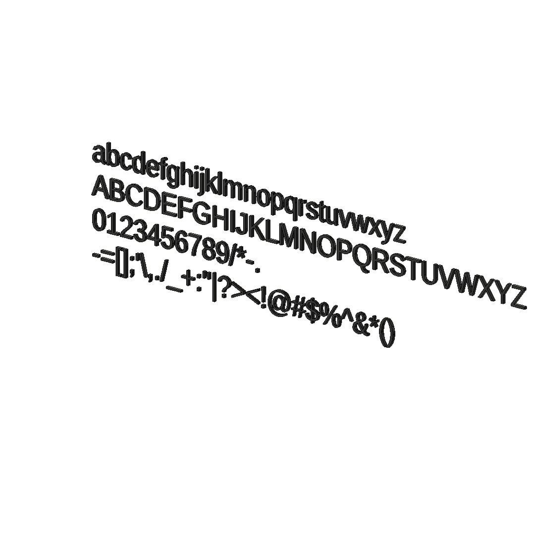 Arimo Font Cg Cad 3d 3ds