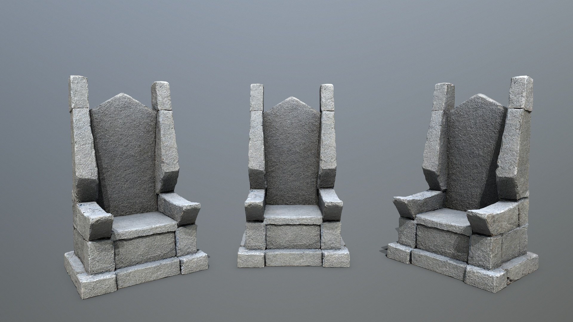 3D Stone Throne 3 Model - TurboSquid 2268854
